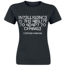 Sprüche Intelligence Is The Ability To Adapt To Change T-Shirt schwarz in L