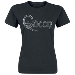 Queen Logo T-Shirt schwarz in L