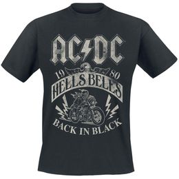 ACDC AC/DC Hells Bells 1980 T-Shirt schwarz in L