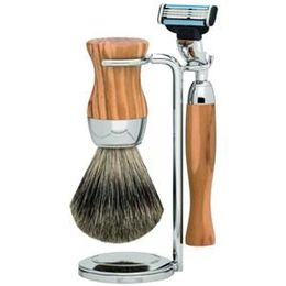 ERBE® ERBE Shaving Shop Rasiersets Geschenkset 3-Klingen-Rasierer für Gillette 1 Stk. + Rasierpinsel Dachshaar 1 Stk. + Rasierhalter 1 Stk.