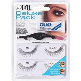 Ardell Augen Wimpern Deluxe Pack 2 Pairs Of Lashes Nr. 110 + Adhesive + Lash Applicator