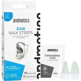 andmetics Gesichtspflege Wachsstreifen Ear Wax Strips 16 x Ear Wax Strips + 4 x Calming Care Wipes