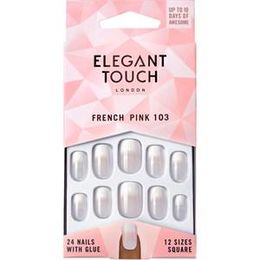 Elegant Touch Nägel Kunstnägel Natural French 103 Pink Medium