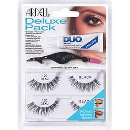 Ardell Augen Wimpern Deluxe Pack 2 Pairs Of Lashes Nr. 120 + Adhesive + Lash Applicator