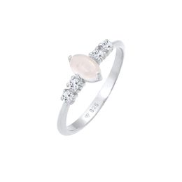 Elli Premium Ring Edelstein Ring Damen Gr&ouml;&szlig;e 54 rosa / silber