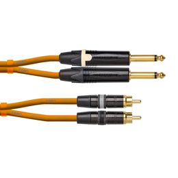 Cordial ENCORE CEON DJ PLUG-RCA 0,6 O, 0,6 m, REAN 2 x Cinch gold / NEUTRIK 2x Klinke 6,3