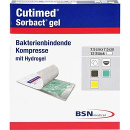 Avitamed Cutimed Sorbact Gel Kompressen 7,5x7,5 cm 12 St