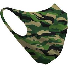 HMS Design Solutions Collection Mund-Nasen-Maske Mund-Nasen-Maske Nr. 05 Camouflage Grün