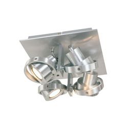 Steinhauer Quatro Deckenspot LED Edelstahl, 4-flammig