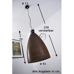 hofstein Industria Pendelleuchte Schwarz, 1-flammig