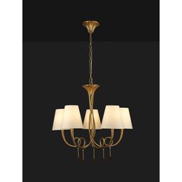 Mantra PAOLA Pendelleuchte Gold, 5-flammig