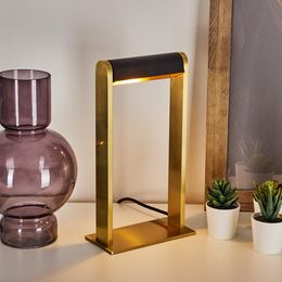 hofstein Denhigh Tischleuchte LED Gold, Messing, Schwarz, 1-flammig