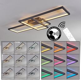 hofstein Momahaki Deckenleuchte LED Anthrazit, 1-flammig, Fernbedienung