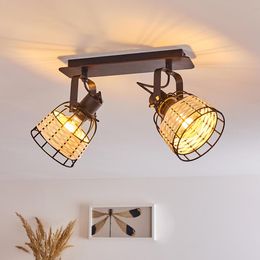 hofstein Recinto Deckenleuchte Schwarz, 2-flammig