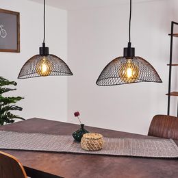 hofstein Pucara Pendelleuchte Schwarz, 2-flammig
