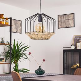 hofstein Tomu Pendelleuchte Schwarz, 1-flammig