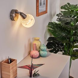 hofstein Warga Wandleuchte LED Nickel-Matt, 1-flammig