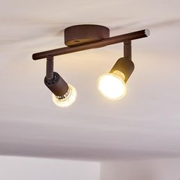 hofstein Planes Deckenleuchte LED Rostfarben, 2-flammig