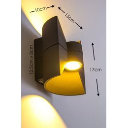hofstein San Jose Aussenwandleuchte LED Anthrazit, 2-flammig
