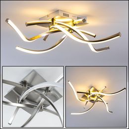 hofstein Wellington Deckenleuchte LED Aluminium, 4-flammig