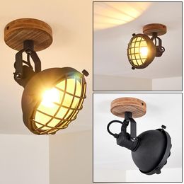 hofstein Onsala Deckenspot Braun, Schwarz, 1-flammig