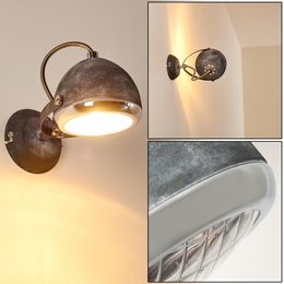 hofstein Foverup Wandleuchte Chrom, Grau, 1-flammig
