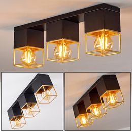hofstein Agawam Deckenleuchte Gold, Messing, Schwarz, 3-flammig