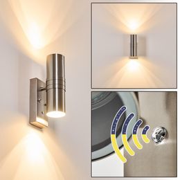 hofstein Satava Aussenwandleuchte LED Nickel-Matt, 2-flammig