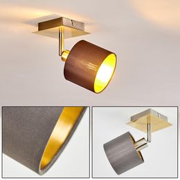 hofstein Tibro Deckenleuchte Messing, Nickel-Matt, 1-flammig