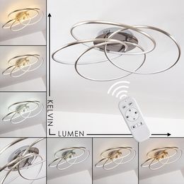 hofstein Gimdalen Deckenleuchte LED Nickel-Matt, 1-flammig, Fernbedienung