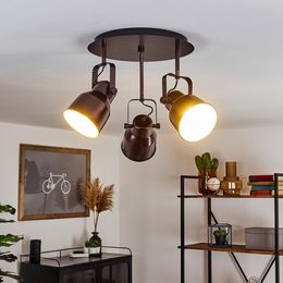hofstein Presa Deckenleuchte Bronze, Cremefarben, 3-flammig
