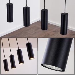 hofstein Zuoz Pendelleuchte Schwarz, 4-flammig