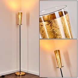 hofstein Tegna Stehleuchte Schwarz-Gold, 1-flammig