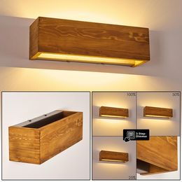 hofstein Adak Wandleuchte LED Holz dunkel, 1-flammig