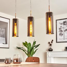 hofstein Vimodrone Pendelleuchte Nickel-Matt, 3-flammig