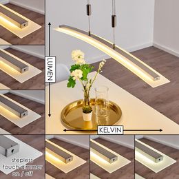 hofstein Delaware Pendelleuchte LED Silber, 1-flammig