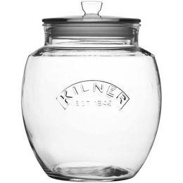 Kilner Vorratsglas, Glas, (1-tlg), mit luftdichtem Deckel, 4 Liter, weiß