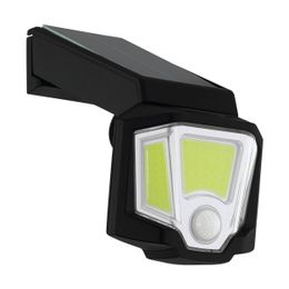 Eglo Leuchten Eglo SENS Solar-Wandleuchte LED Schwarz, 1-flammig, Bewegungsmelder