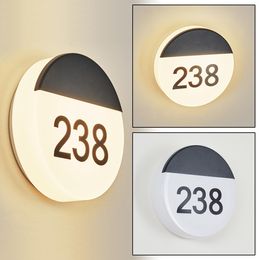 hofstein Eppeland Hausnummernleuchte LED Schwarz, 1-flammig