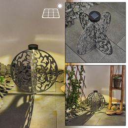 hofstein Mesan Solar-Kugelleuchte LED Schwarz, Silber, 1-flammig