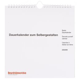 buttinette Bastel-Dauerkalender, weiß, 23 x 24 cm