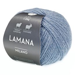 Milano von lamana, Eisblau Melange, aus Schurwolle