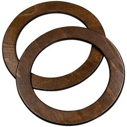 buttinette Taschengriffe aus Holz, 13,5 cm Ø, 1 Paar