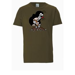 logoshirt T-Shirt 'Der kleine Maulwurf' Damen Gr&ouml;&szlig;e 4XL oliv