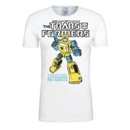 logoshirt T-Shirt 'Bumblebee - Autobots' Damen Gr&ouml;&szlig;e XL blau / gelb / schwarz / wei&szlig;