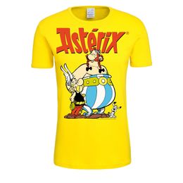 logoshirt T-Shirt mit 'Asterix & Obelix'-Print Herren Gr&ouml;&szlig;e M gelb