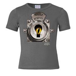 logoshirt T-Shirt Jungen Gr&ouml;&szlig;e 122/134 grau / mischfarben