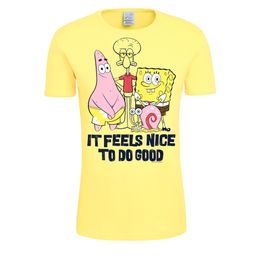 logoshirt Cooles T-Shirt mit Spongebob-Print Herren Gr&ouml;&szlig;e S gelb