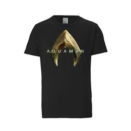 logoshirt T-Shirt 'Aquaman' Herren Gr&ouml;&szlig;e L schwarz