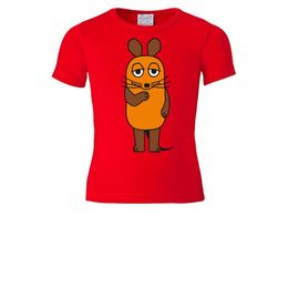 logoshirt T-Shirt 'Die Maus' Jungen Gr&ouml;&szlig;e 92 rot